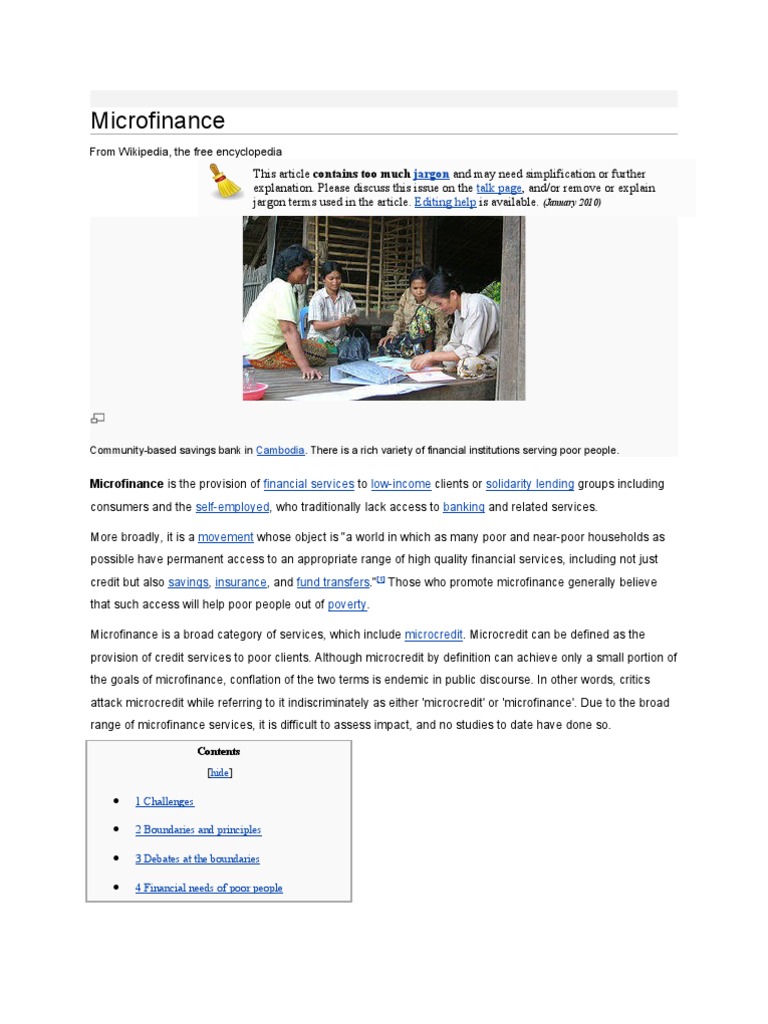 Micro | PDF | Microfinance | Microcredit