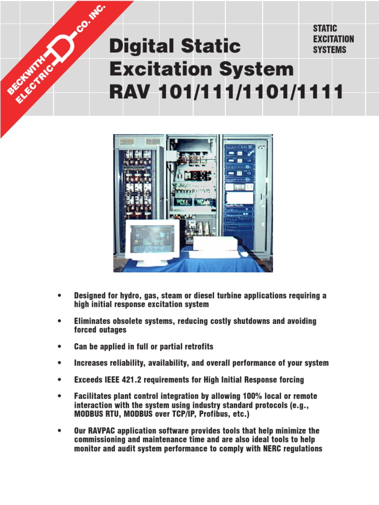 Digital Static Excitation System | PDF | Amplifier | Electric Generator