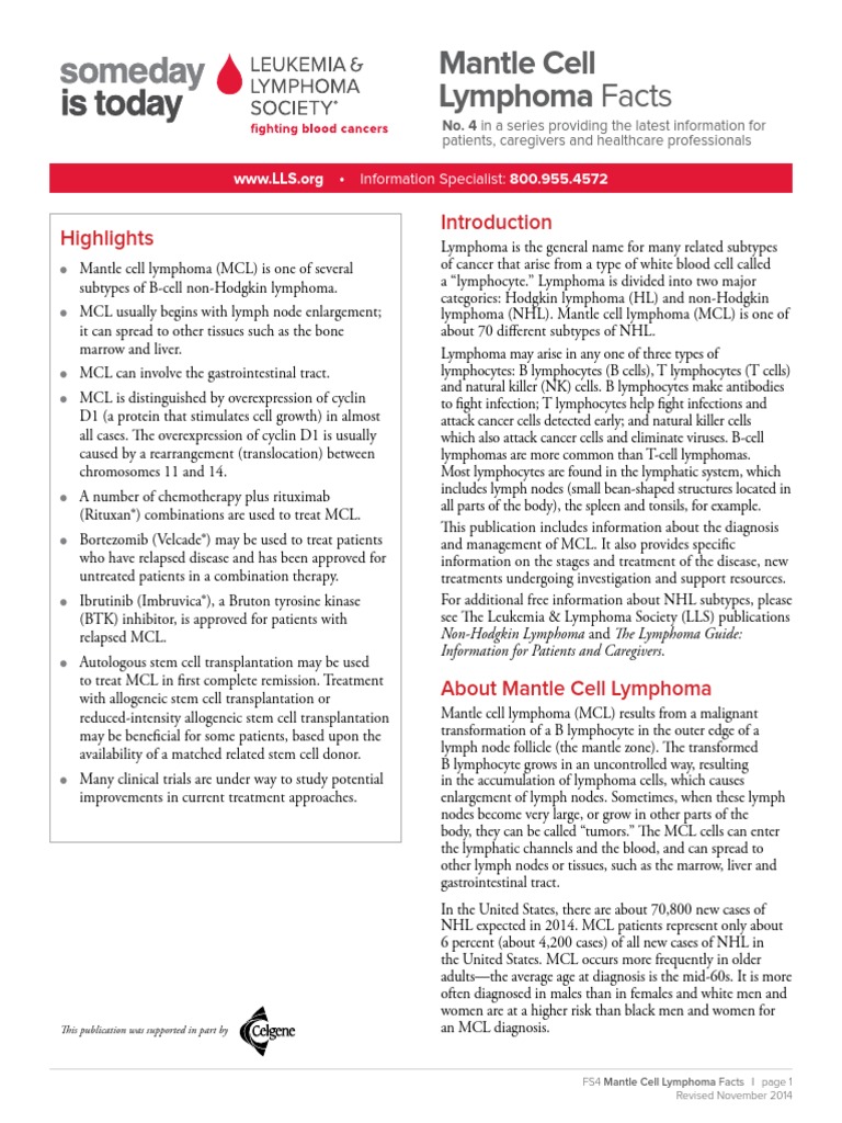Mantle Cell Lymphoma | PDF | Lymphoma | Chemotherapy