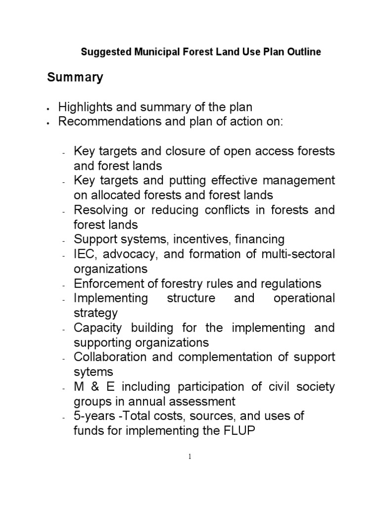 Municipal Forest Land Use Plan Guide | PDF | Capacity Building ...