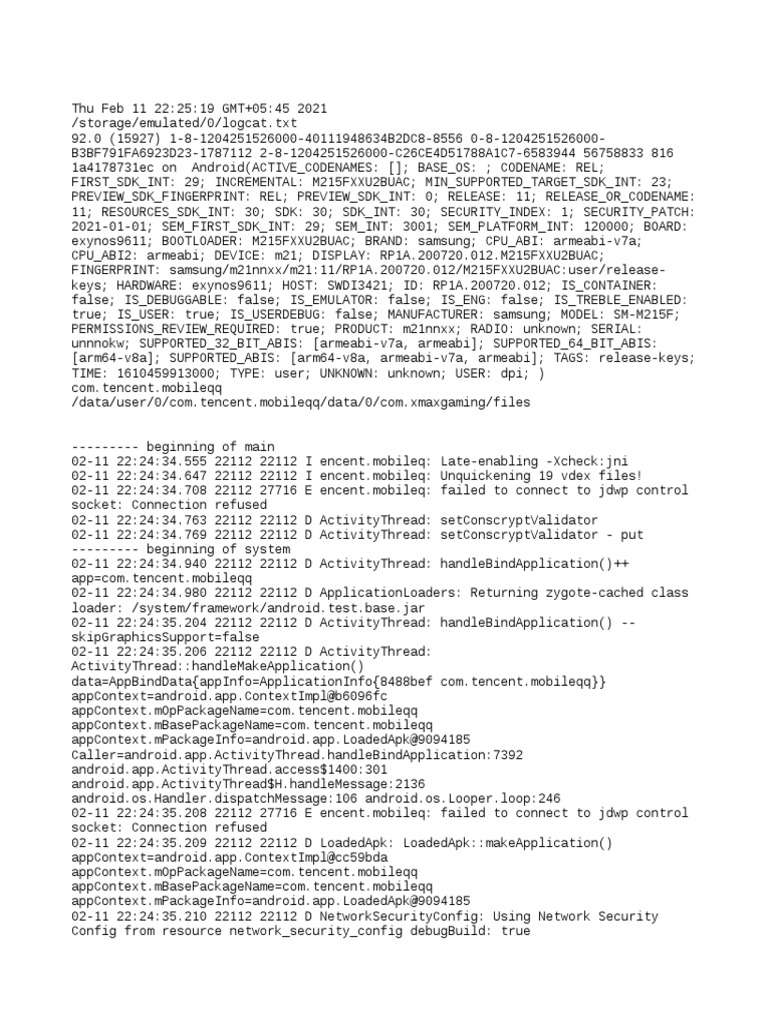 Logcat | PDF | Parameter (Computer Programming) | Java (Programming Language)