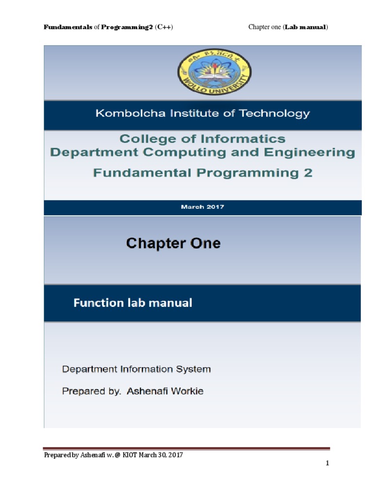 Func Lab Manual | PDF | Parameter (Computer Programming) | C++