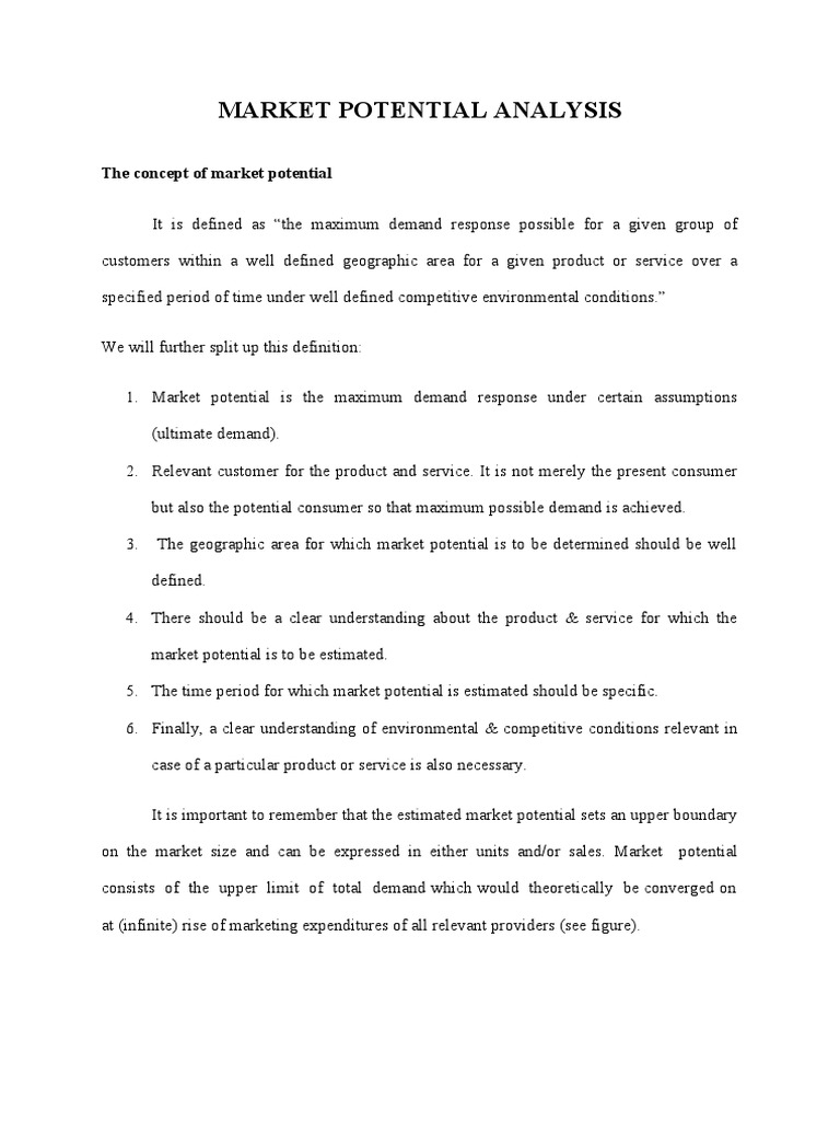 Market Potential Analysis | PDF | Market (Economics) | Pricing
