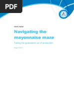Mayonnaise Production Process Overview | PDF | Mayonnaise | Food And Drink