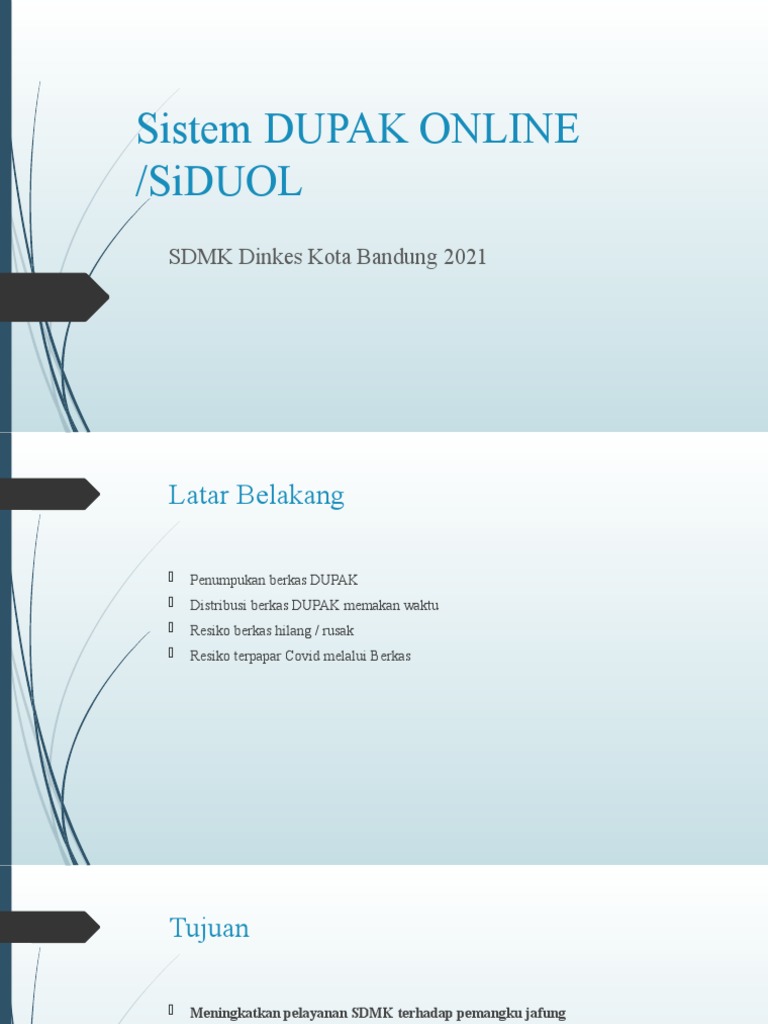 Sistem DUPAK ONLINE | PDF