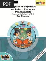 CURRICULUM MAP Pagbasa at Pagsusuri | PDF