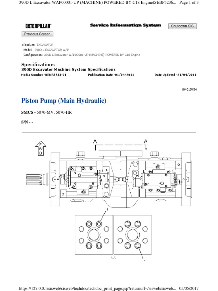 Hyd Pump Spec | PDF | Pump | Piston