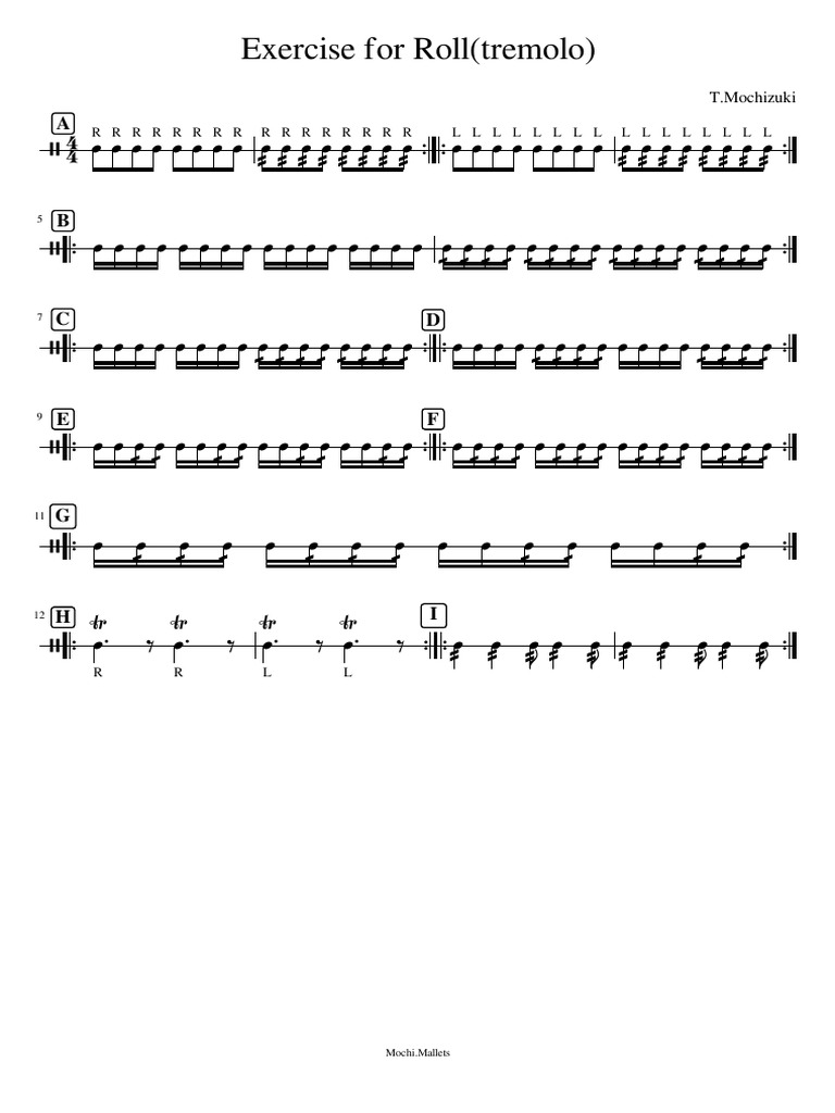 Exercise For Roll (Tremolo) | PDF