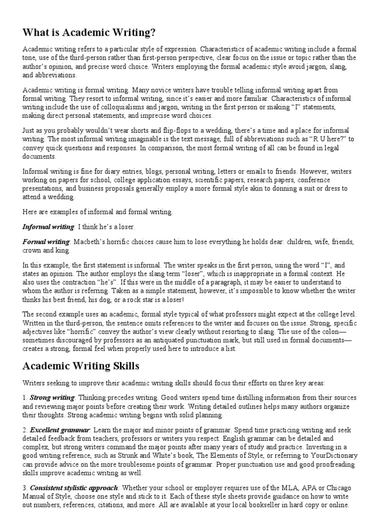 Academic Writing for Beginners | PDF | English As A Second Or Foreign ...