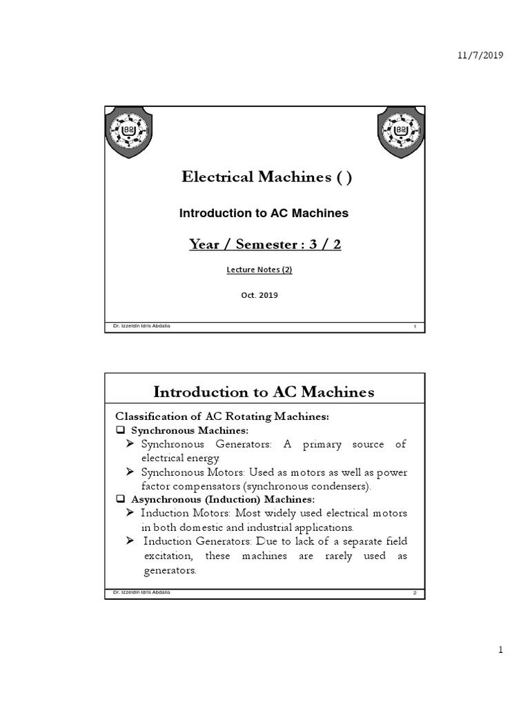 Lecture 2 - Electrical Machines .PPT (Compatibility Mode) - 1 | PDF ...