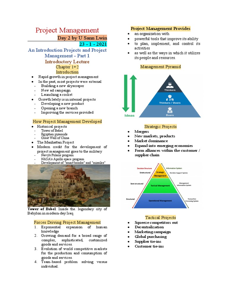 An Introduction Projects and Project Management - Part 1 | Download ...