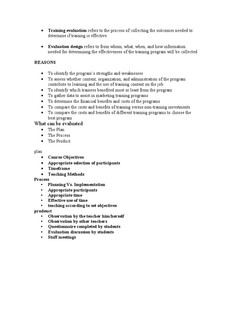 Evaluating Training Effectiveness: Models, Techniques and Kirkpatrick's ...