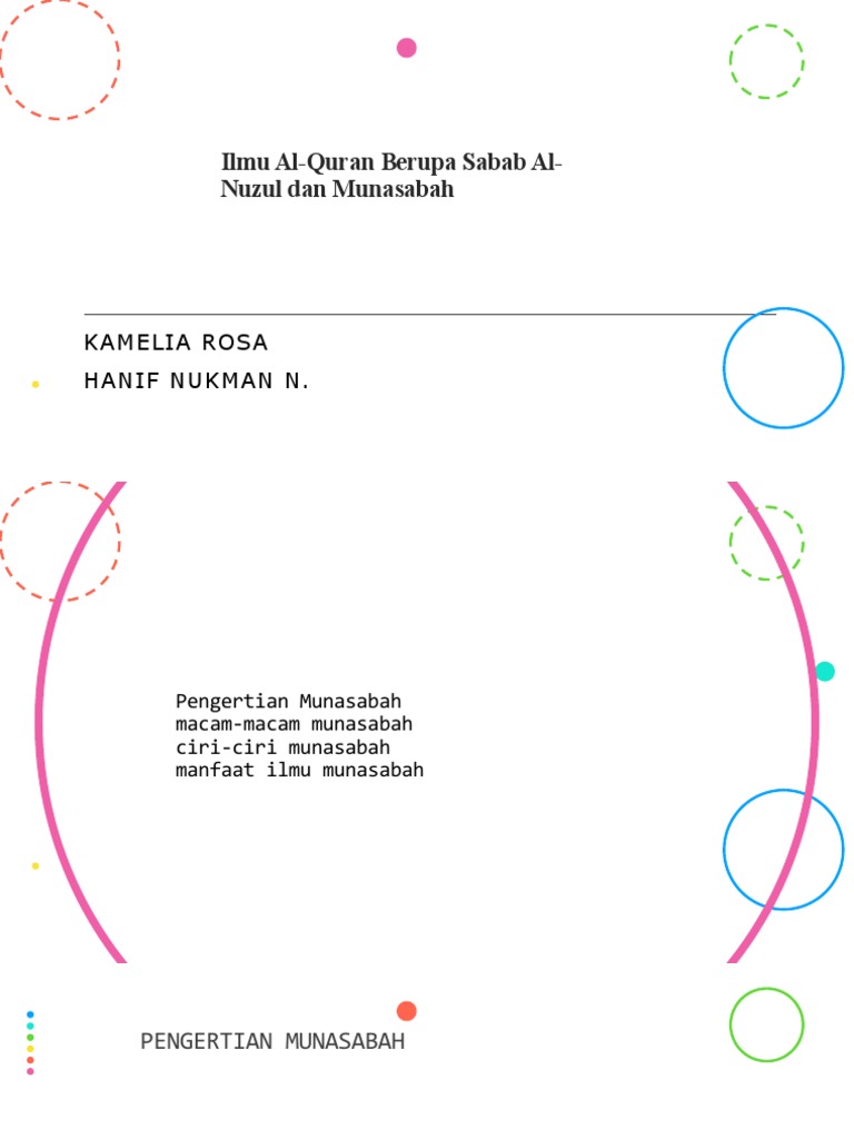 Ilmu Al-Quran Berupa Sabab Al-Nuzul Dan Munasabah | PDF | Business