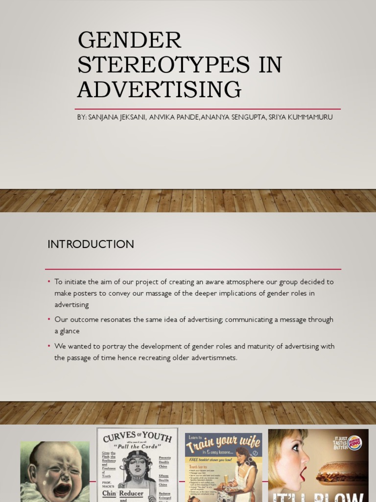 Presentation - Gender Stereotypes in Advertising | PDF | Sexism ...
