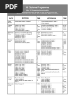 Ib Timetable Student Version 2025 | PDF