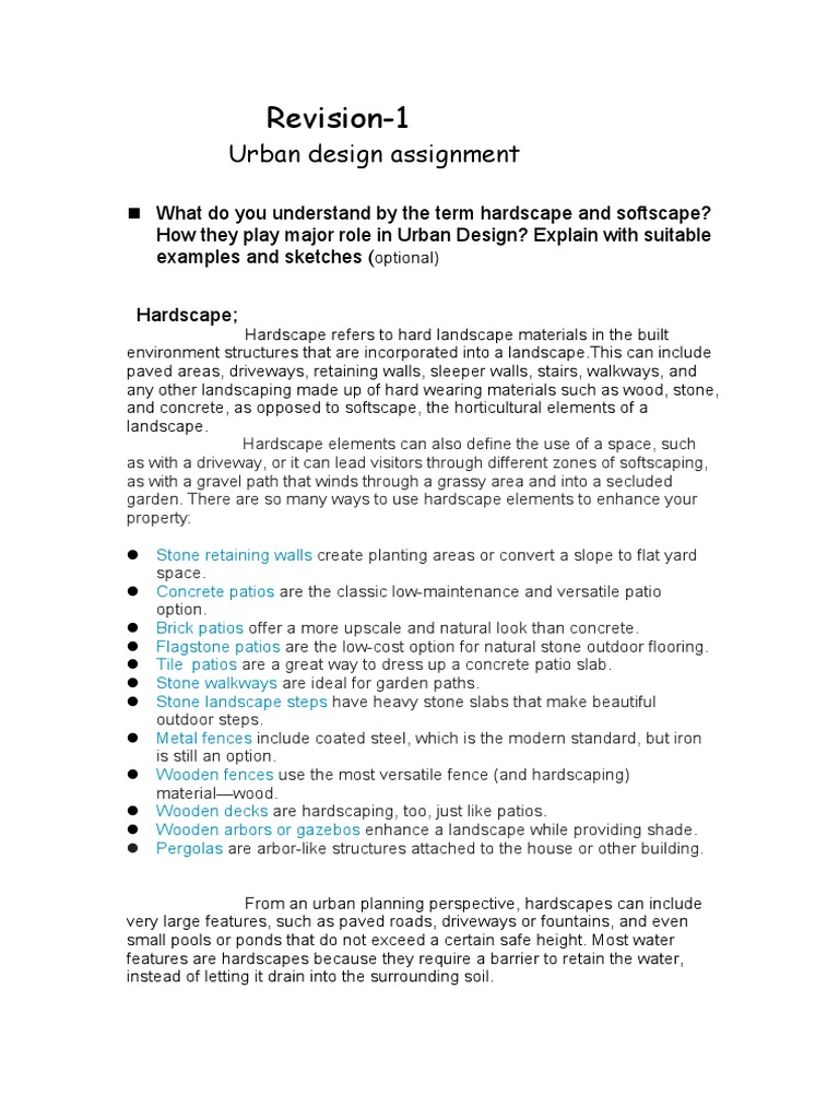 Revision-1: Urban Design Assignment | PDF