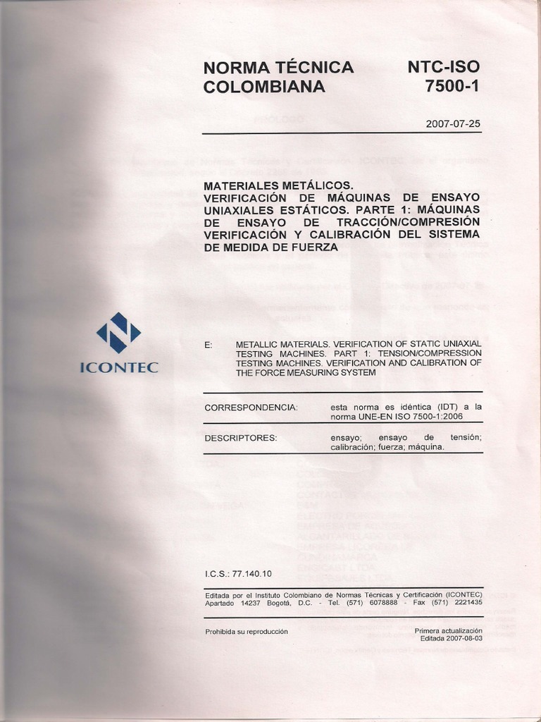 De001 - Ntc-Iso - 7500-1 - 2007 | PDF