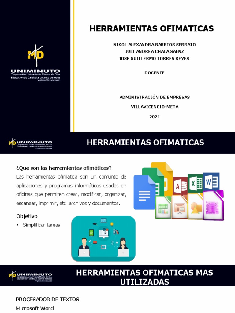 Herramientas Ofimaticas | PDF | Microsoft Office | Software de la aplicacion