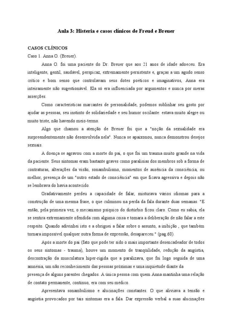 Caso Elisabeth Von R | PDF | Histeria | Sigmund Freud