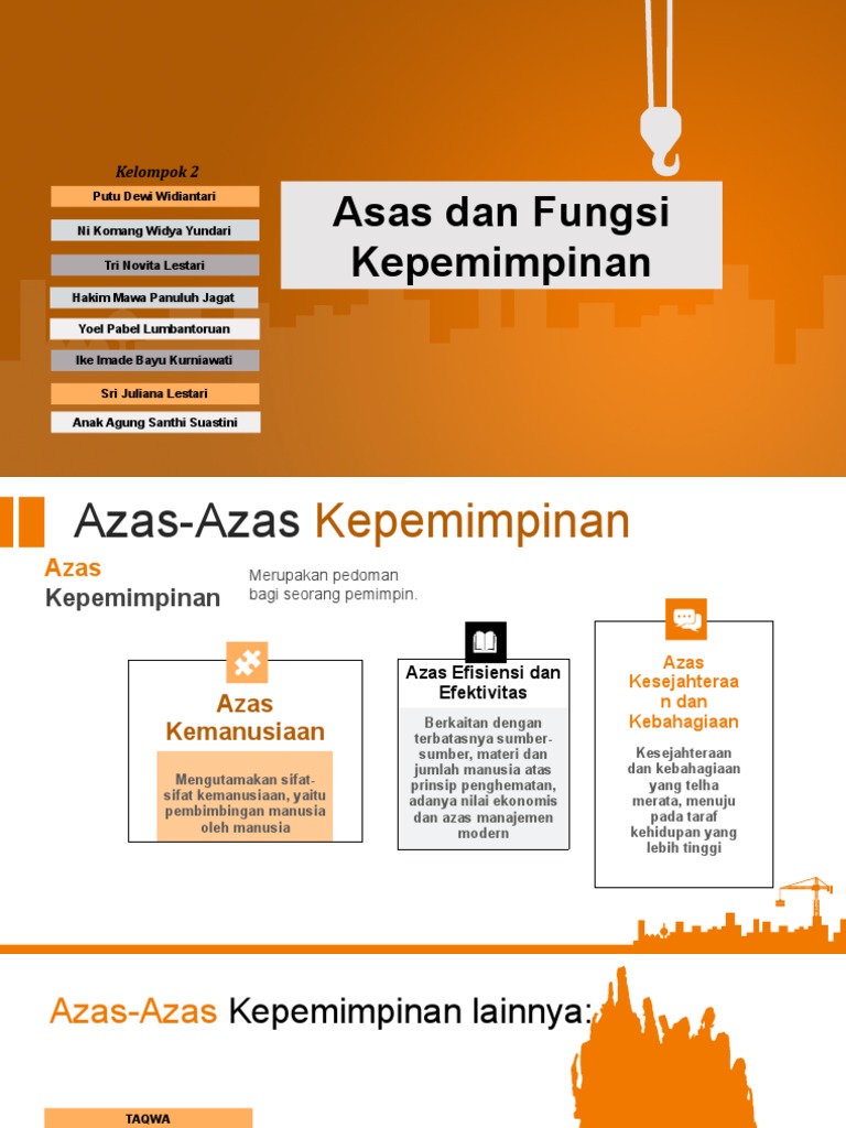 Kelompok 2-Azas Dan Fungsi Kepemimpinan-Agri B | PDF