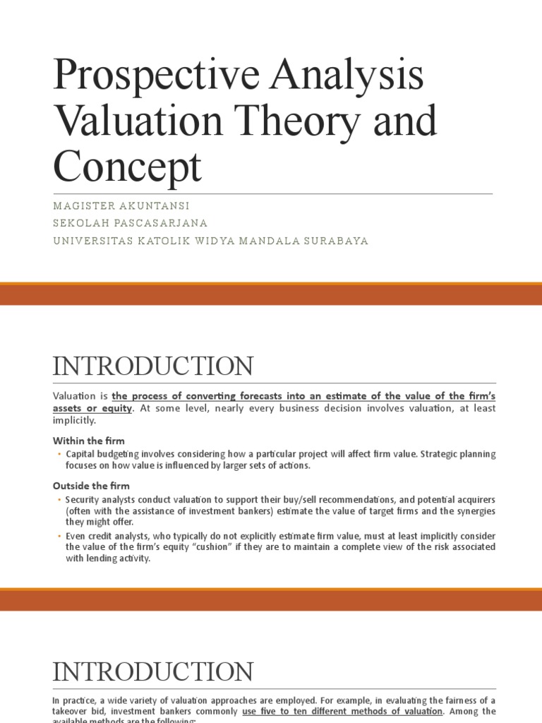 Prospective Analysis Theory and Concept | PDF | Discounted Cash Flow ...