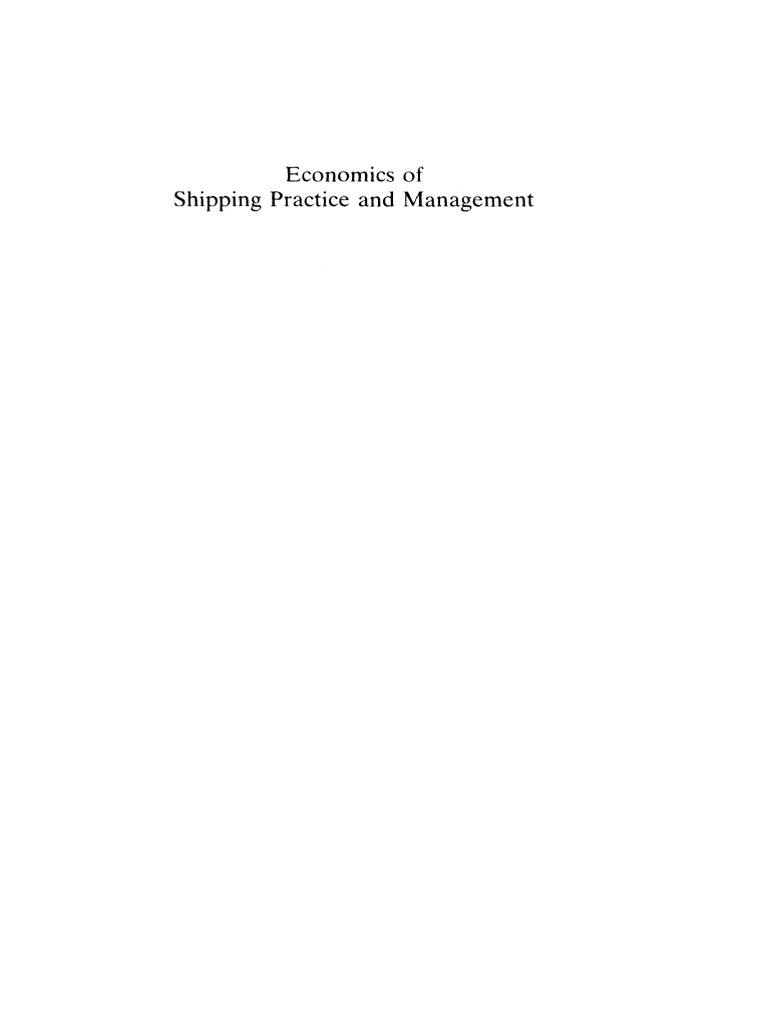Economics of Shipping Practice and Management | PDF | Oil Tanker ...