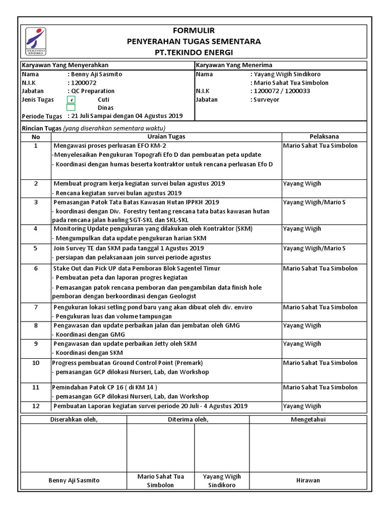 Job. Pending 21 Juli 2019 | PDF