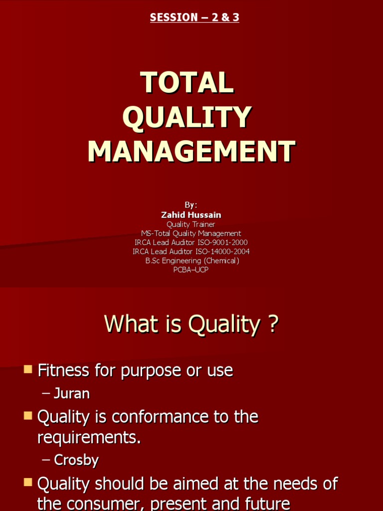 Session-2 & 3 Quality - Evolution of Quality | PDF | Quality (Business ...