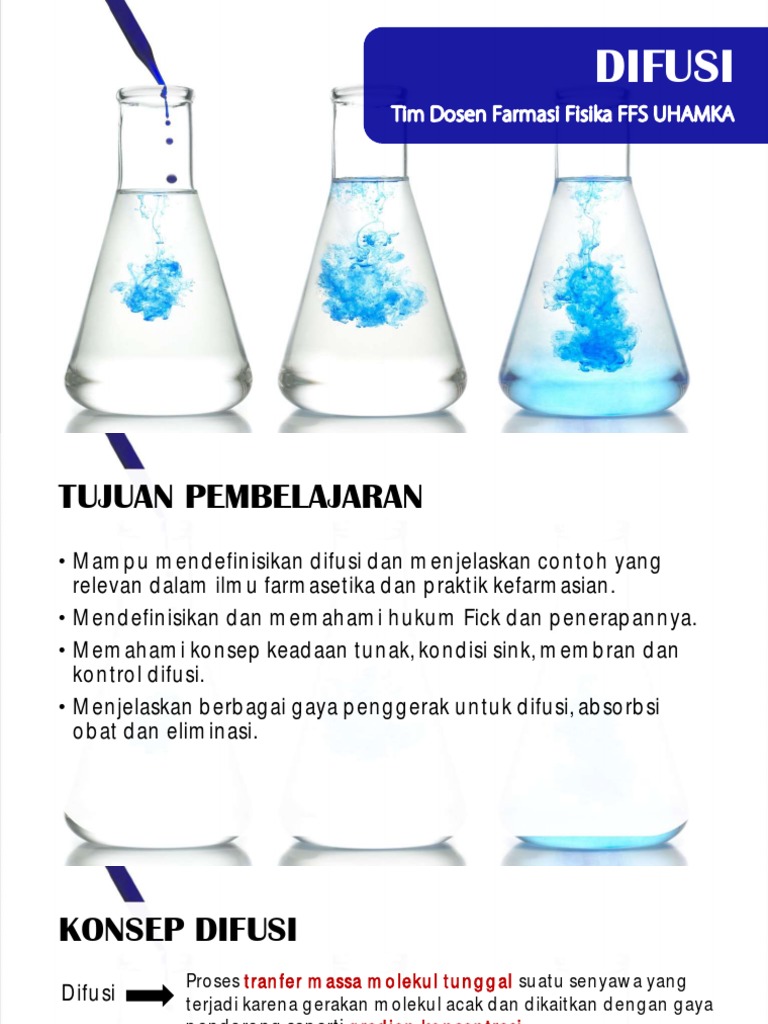 Difusi dalam Farmasetika: Konsep dan Aplikasi | PDF