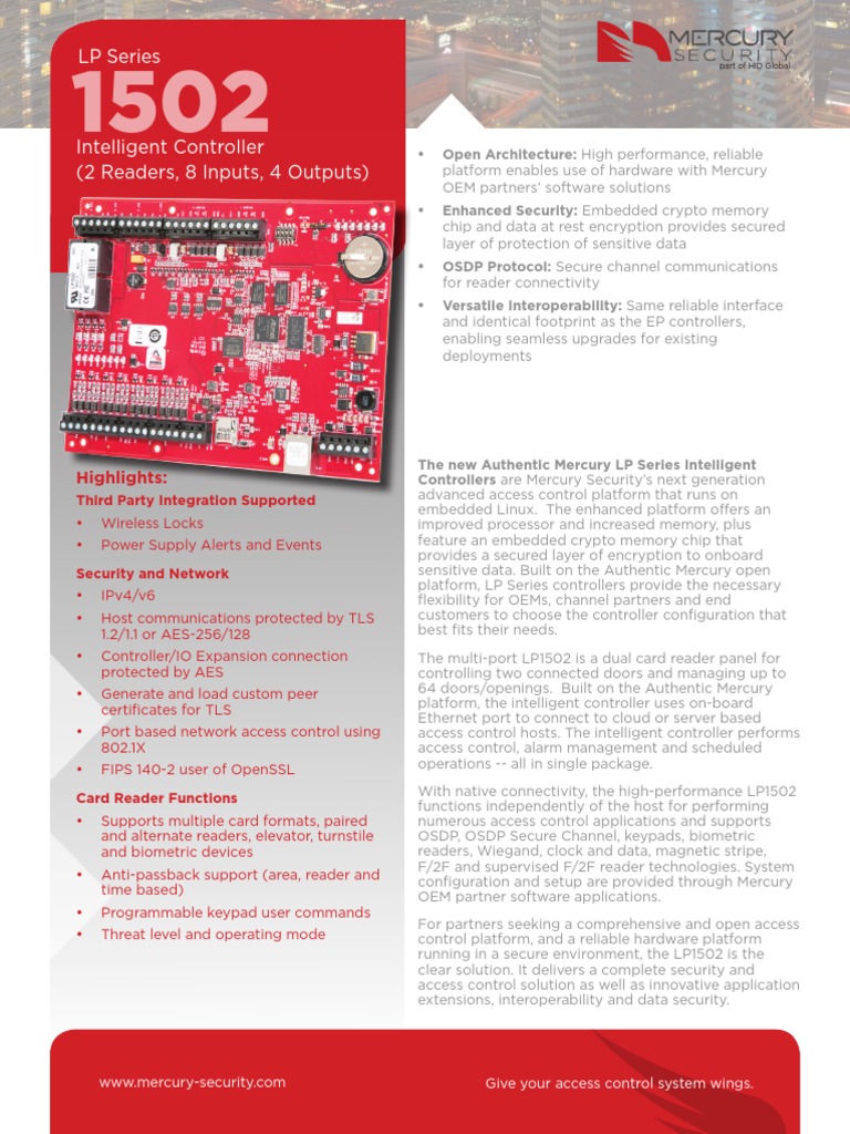 EN - Genetec Mercury LP1502 Intelligent Controller | PDF | Access ...