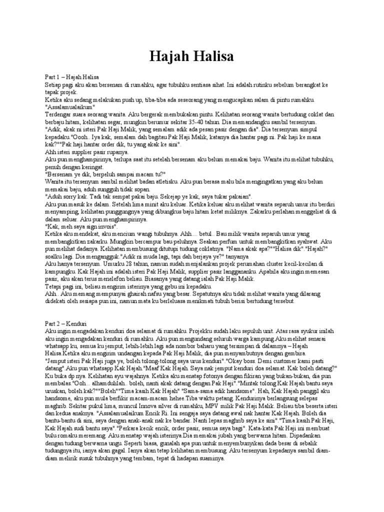 Ghairah Hajah Halisa di Kenduri | PDF
