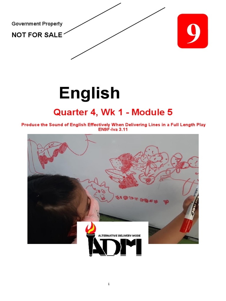 Eng9 - Q4 - Wk1 - Mod5 - Produce The Sound of English Effectively When Delivering Lines in A ...