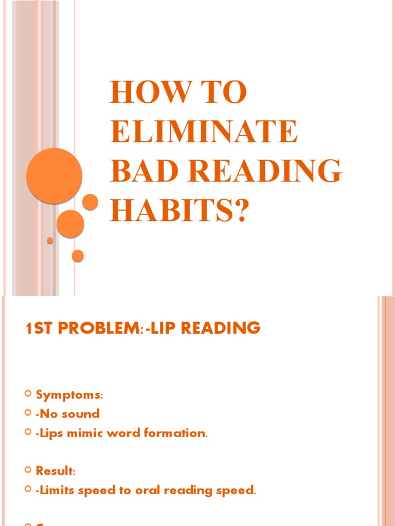 Eliminating Bad Reading Habits | PDF