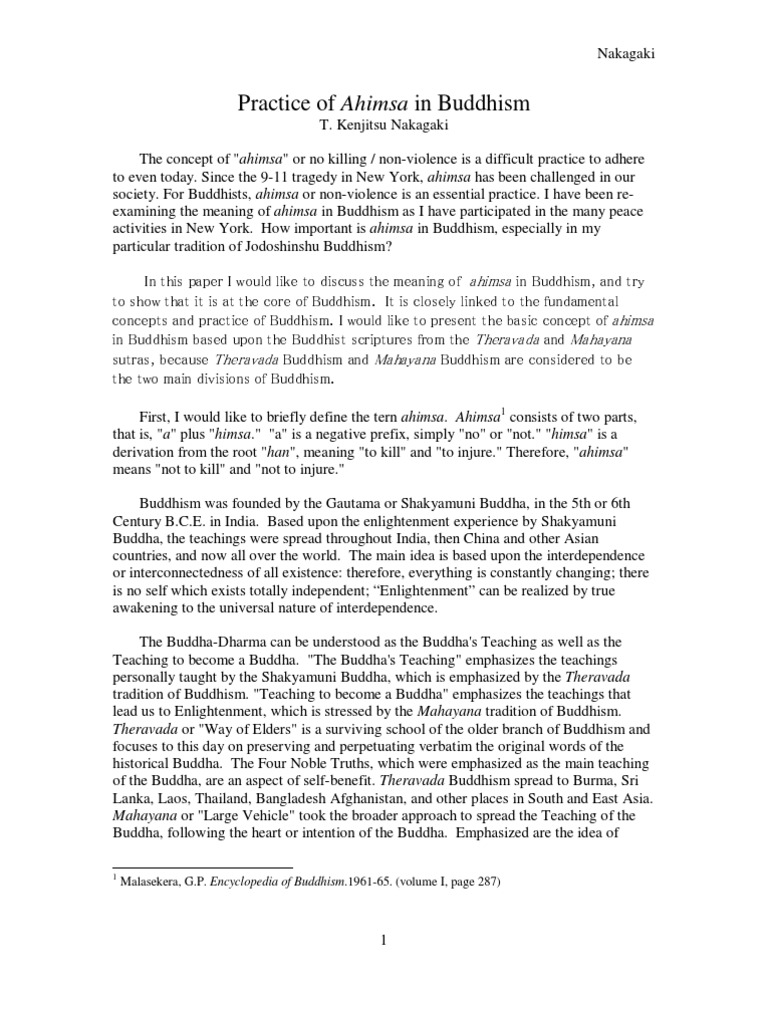 Understanding Ahimsa in Buddhism | PDF | Ashoka | Mahayana
