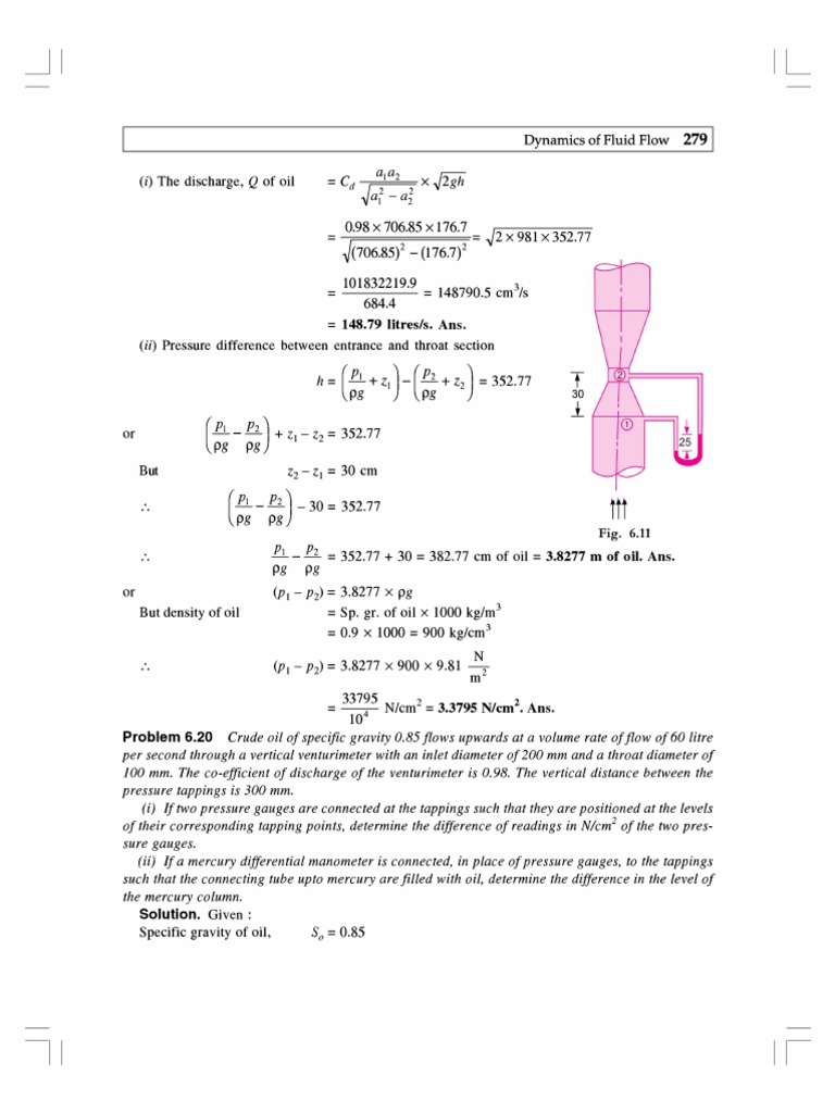 8 - Velocity of Flow in A Pipe | PDF