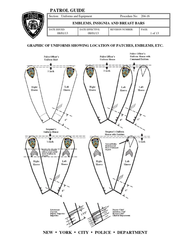 204-16 Emblems Insignia and Breast Bars | PDF | Sergeant | Uniforms