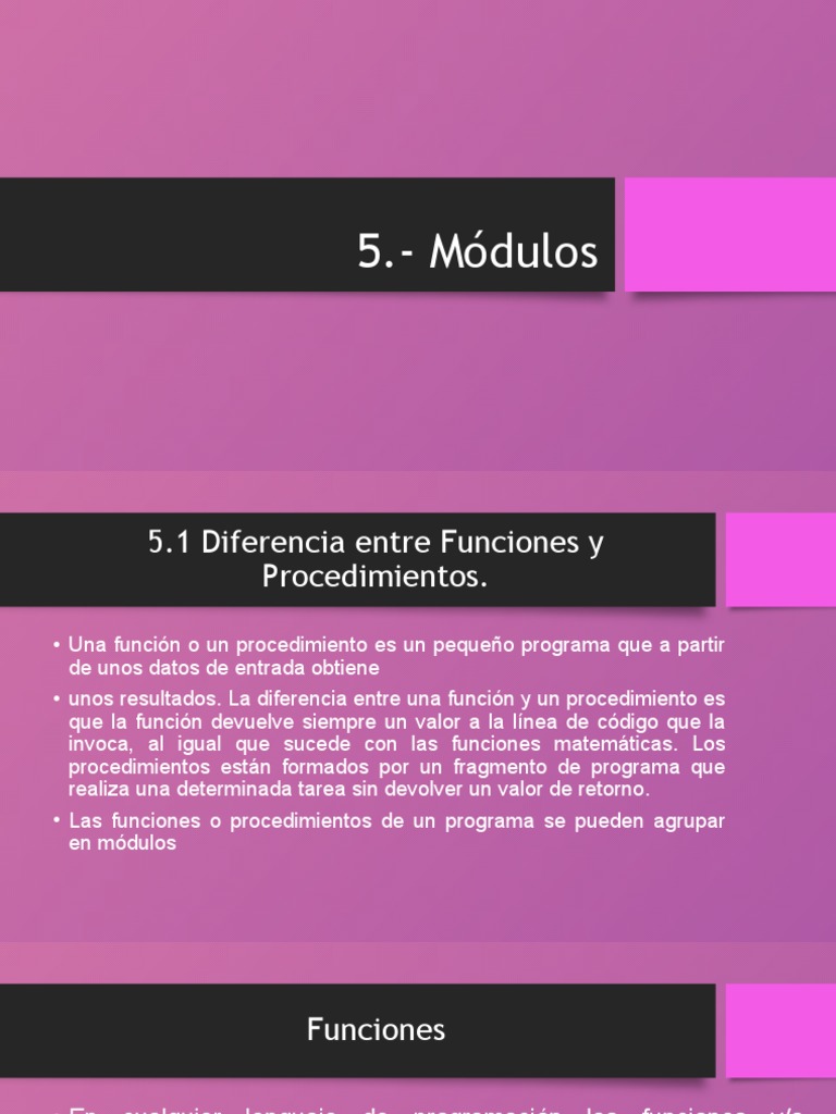 5.modulo o Funciones | PDF | Programa de computadora | Programación