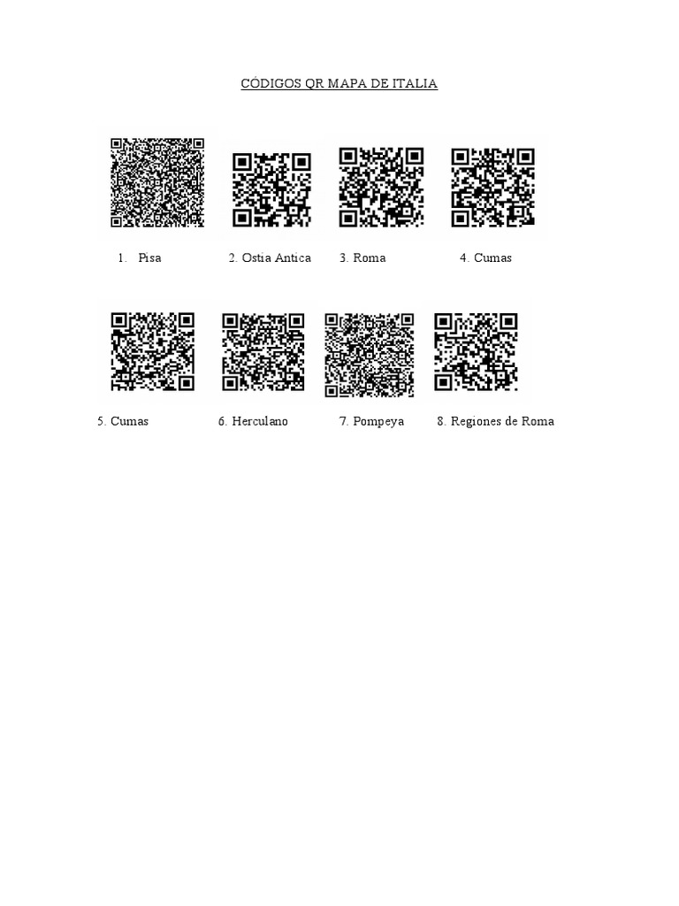 Códigos QR Mapa de Italia | PDF