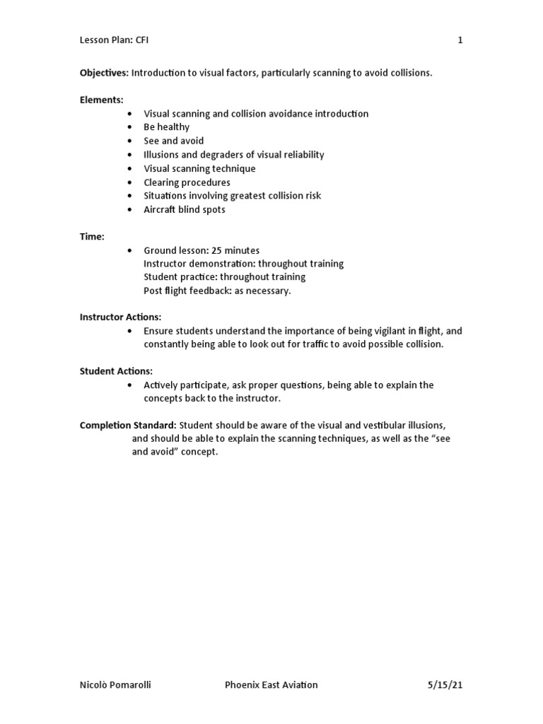 Objectives: Introduction To Visual Factors, Particularly Scanning To ...