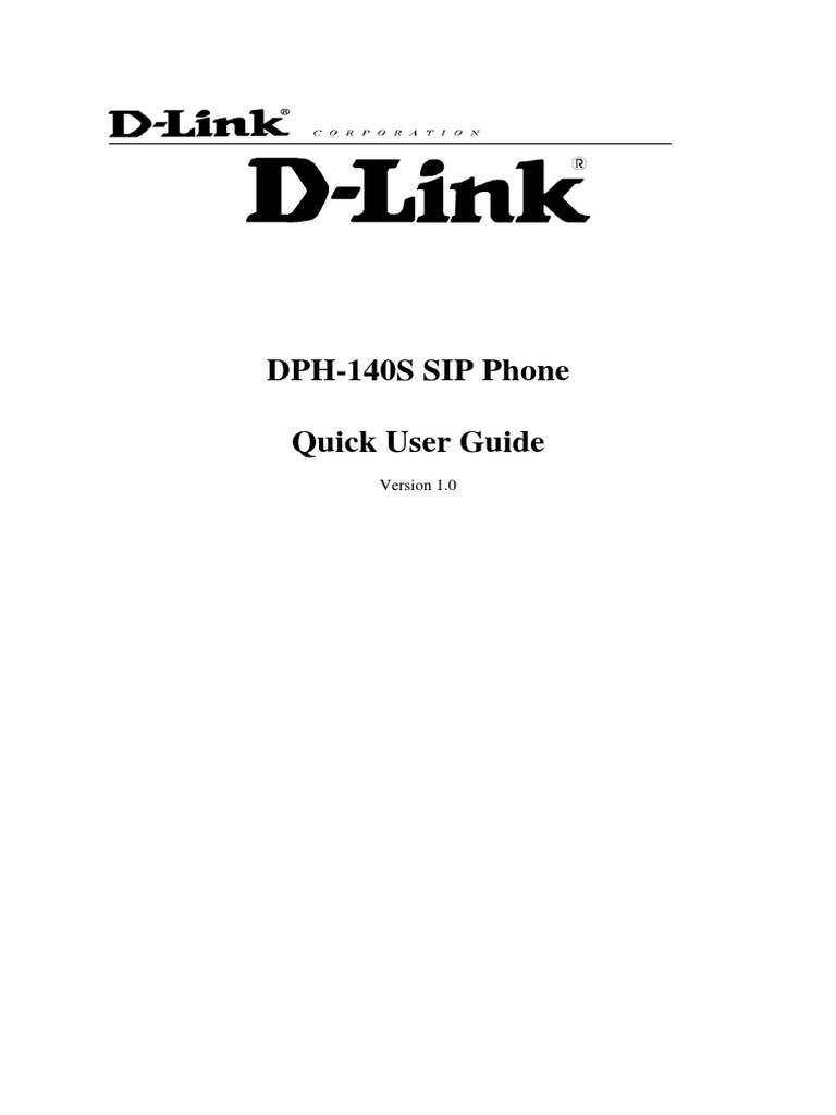 DPH-140S SIP Phone Quick User Guide | PDF | Session Initiation Protocol ...