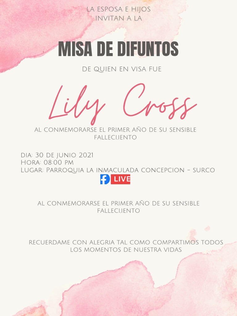 Invitacion Misa Virtual | PDF | Religión y espiritualidad