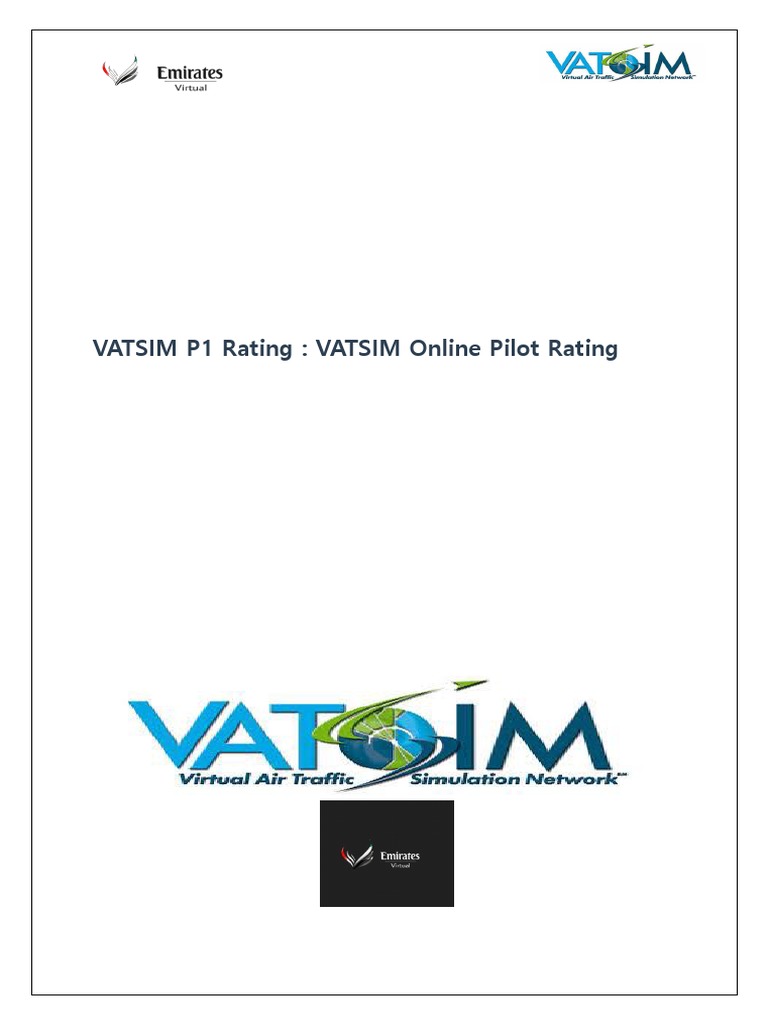 VATSIM P1 Rating: VATSIM Online Pilot Rating | PDF | Transponder (Aeronautics) | Air Traffic Control