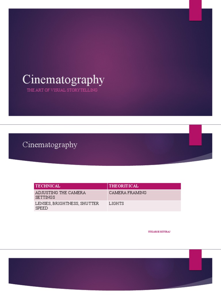 Cinematography 101 | PDF | Camera | Cinematography