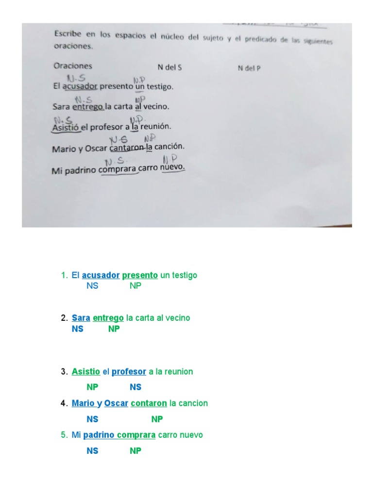 Nucleo Sujeto y Predicado | PDF | Arte