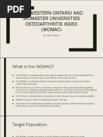 Womac Osteoarthritis Index | PDF | Clinical Medicine | Medical Specialties