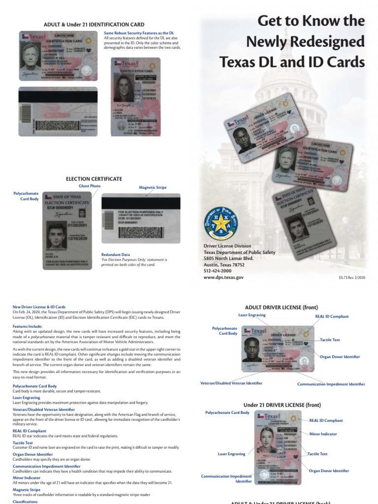 Get To Know The Newly Redesigned Texas DL and ID Cards: Adult & Under ...