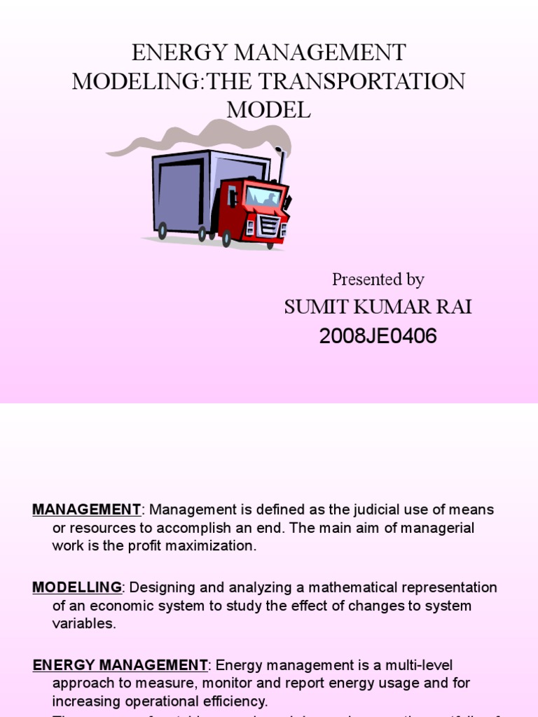The Transportation Model Pdf Demand Energy Management