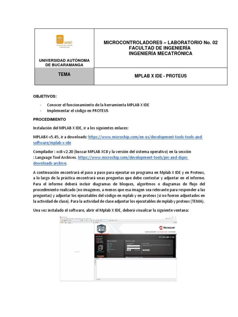 PRACTICA 2 Micro MPLAB Nunez | PDF | Entorno de desarrollo integrado | Programa de computadora