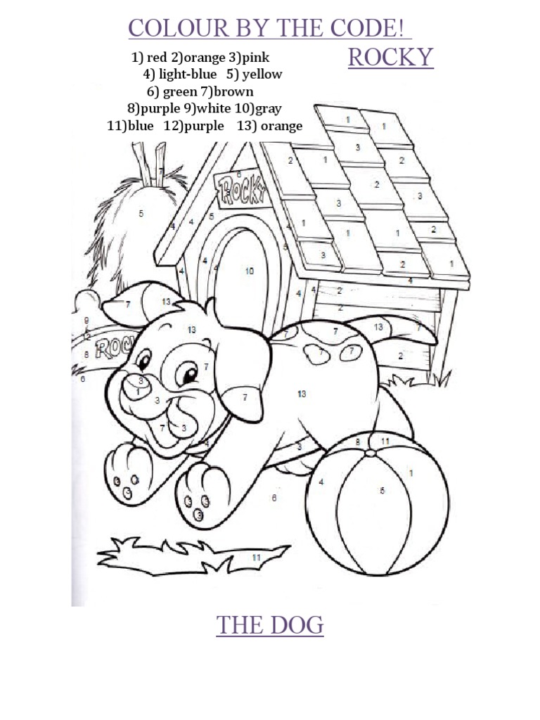 Colour by The Code - Rocky The Puppy | PDF | Home & Garden