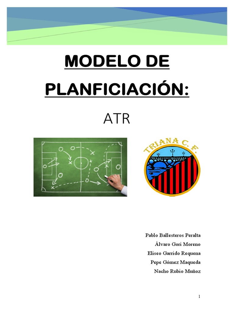 Modelo ATR En Planificaci n F tbol Infantil PDF Delantero
